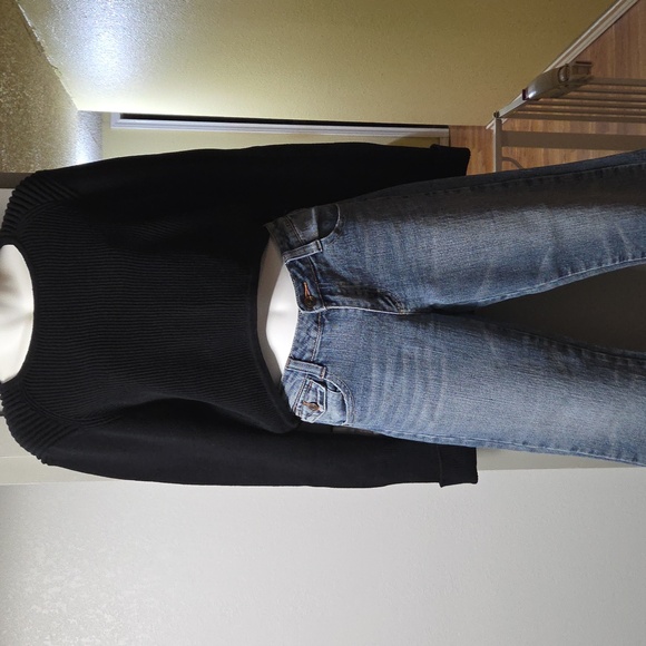 CAbi | Sweaters | Cabi Black Ribbed Knit Top | Poshmark